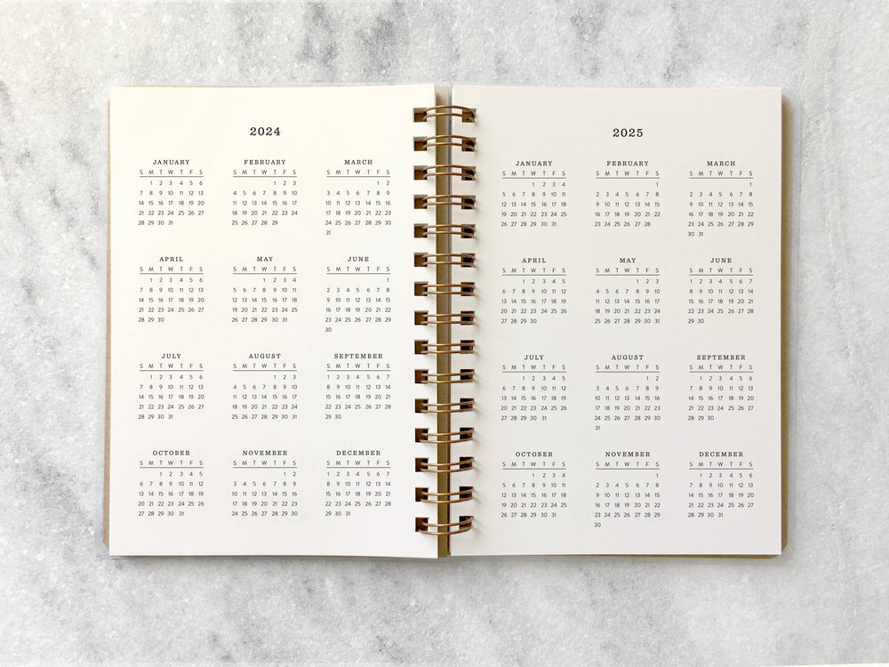 12-Month planner - Kraft Soft Cover