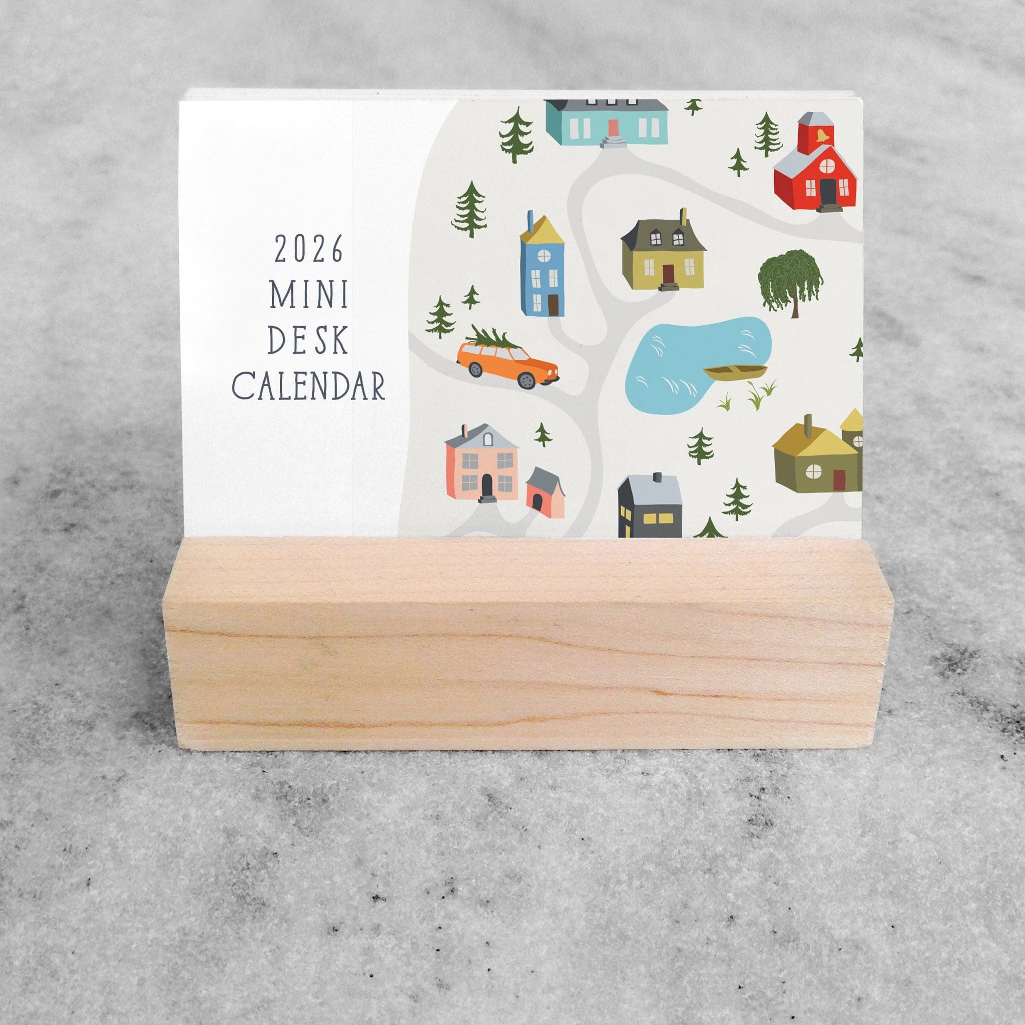 2026 Mini Desk Calendar, Village