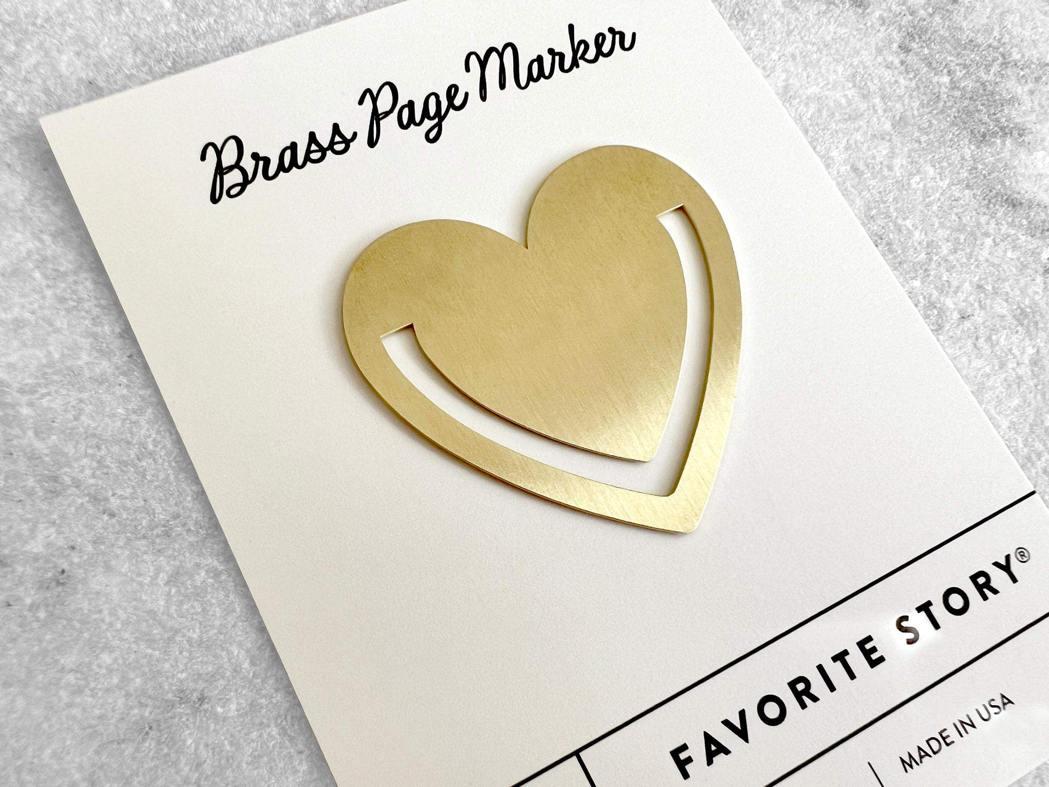 Brass Page Marker-Circle-Heart