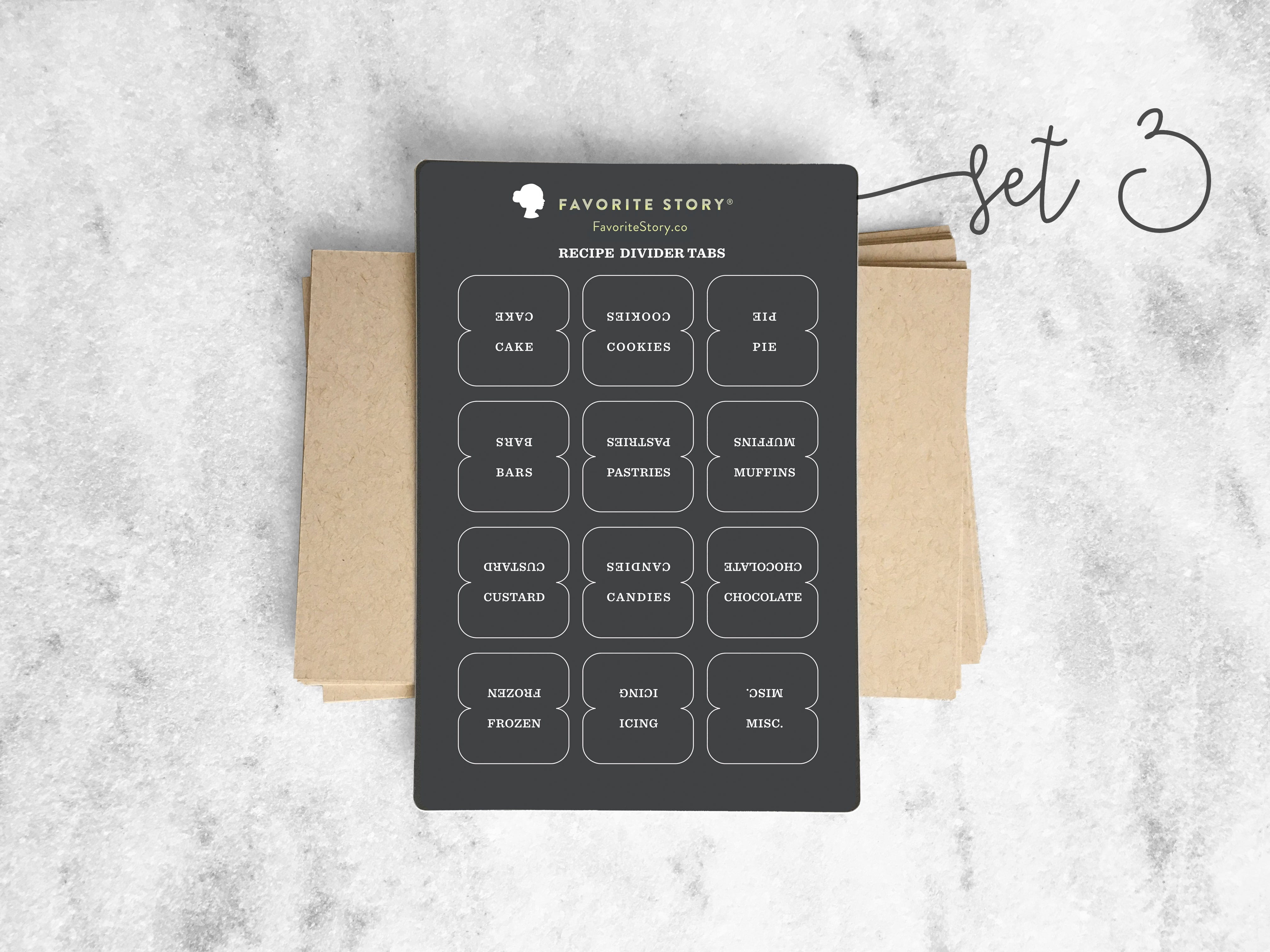 Recipe Card Dividers & Tabs – Favorite Story