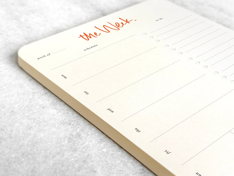 The Week Planning Notepad